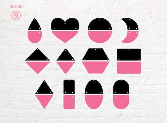 Split Shapes Earring Svg Png Dxf Eps Pdf - Etsy