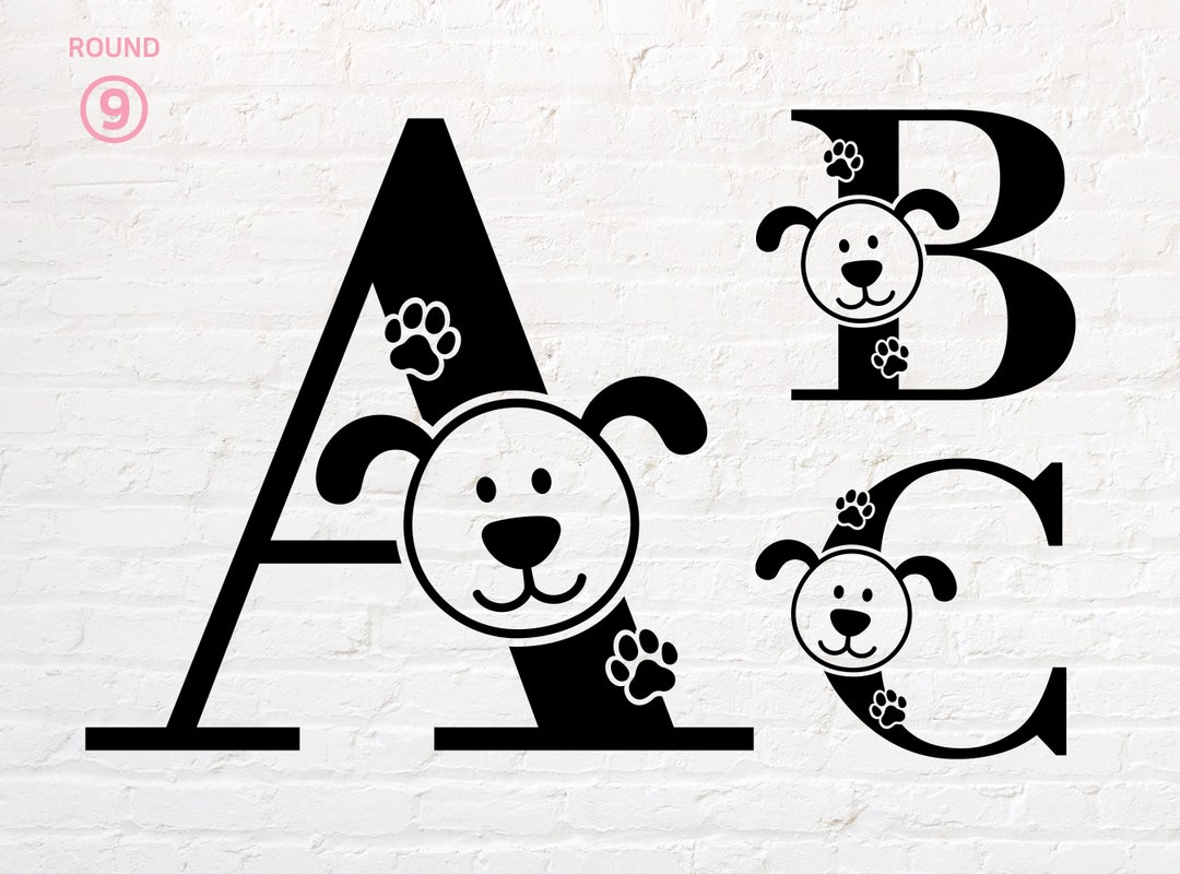 Cute Dog Alphabet Svg, Png, Dxf, Eps, Pdf - Etsy