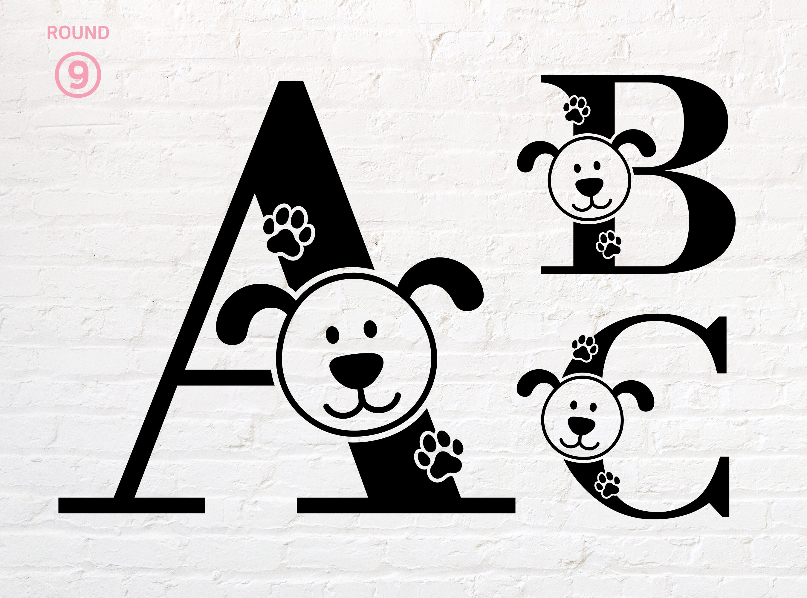 Cute Dog Alphabet Svg, Png, Dxf, Eps, Pdf - Etsy