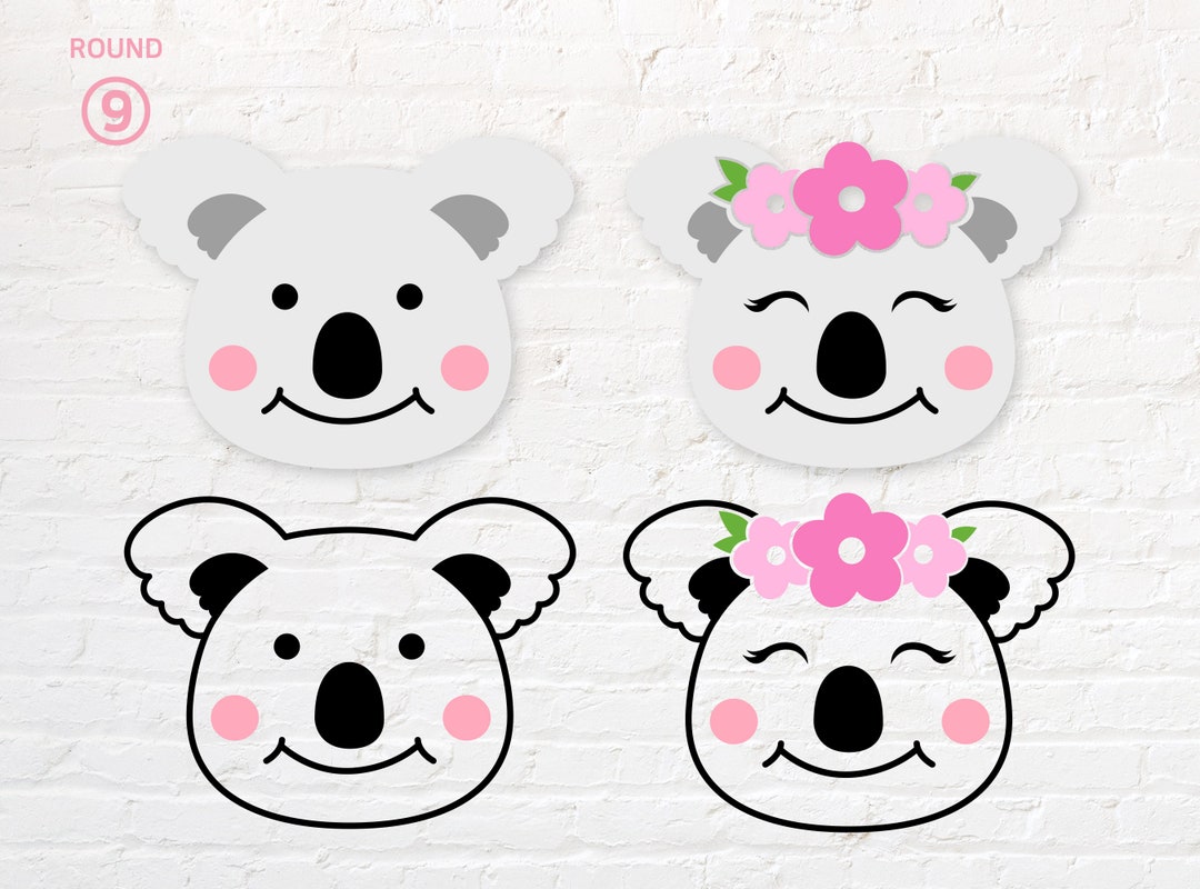Koala Face Svg, Png, Dxf, Eps, Pdf - Etsy