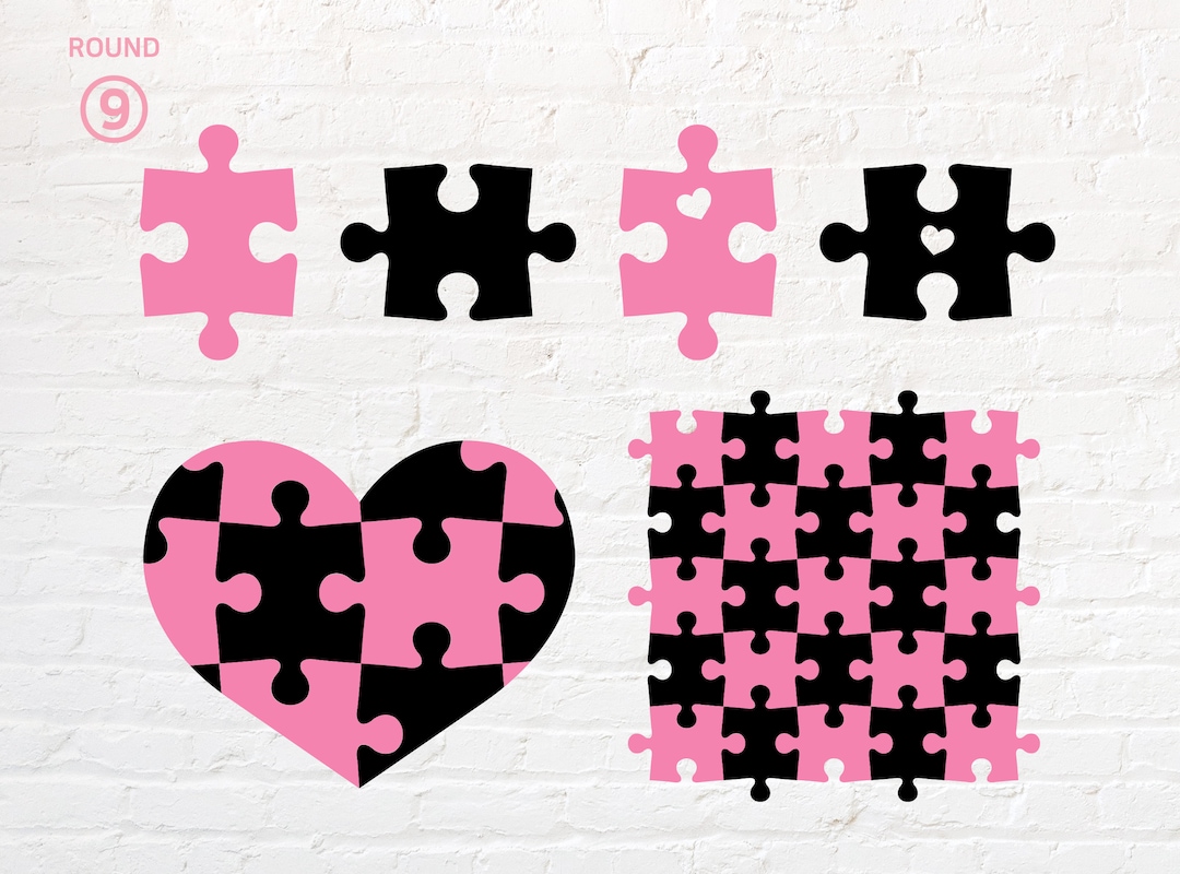 Puzzle Svg, Heart Puzzle Svg, Png, Dxf, Eps, Pdf - Etsy