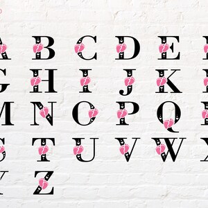 Baby Foot Alphabet Svg, Png, Dxf, Eps, Pdf - Etsy