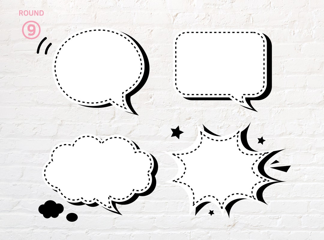 Comic Bubble Svg, Png, Dxf, Eps, Pdf - Etsy