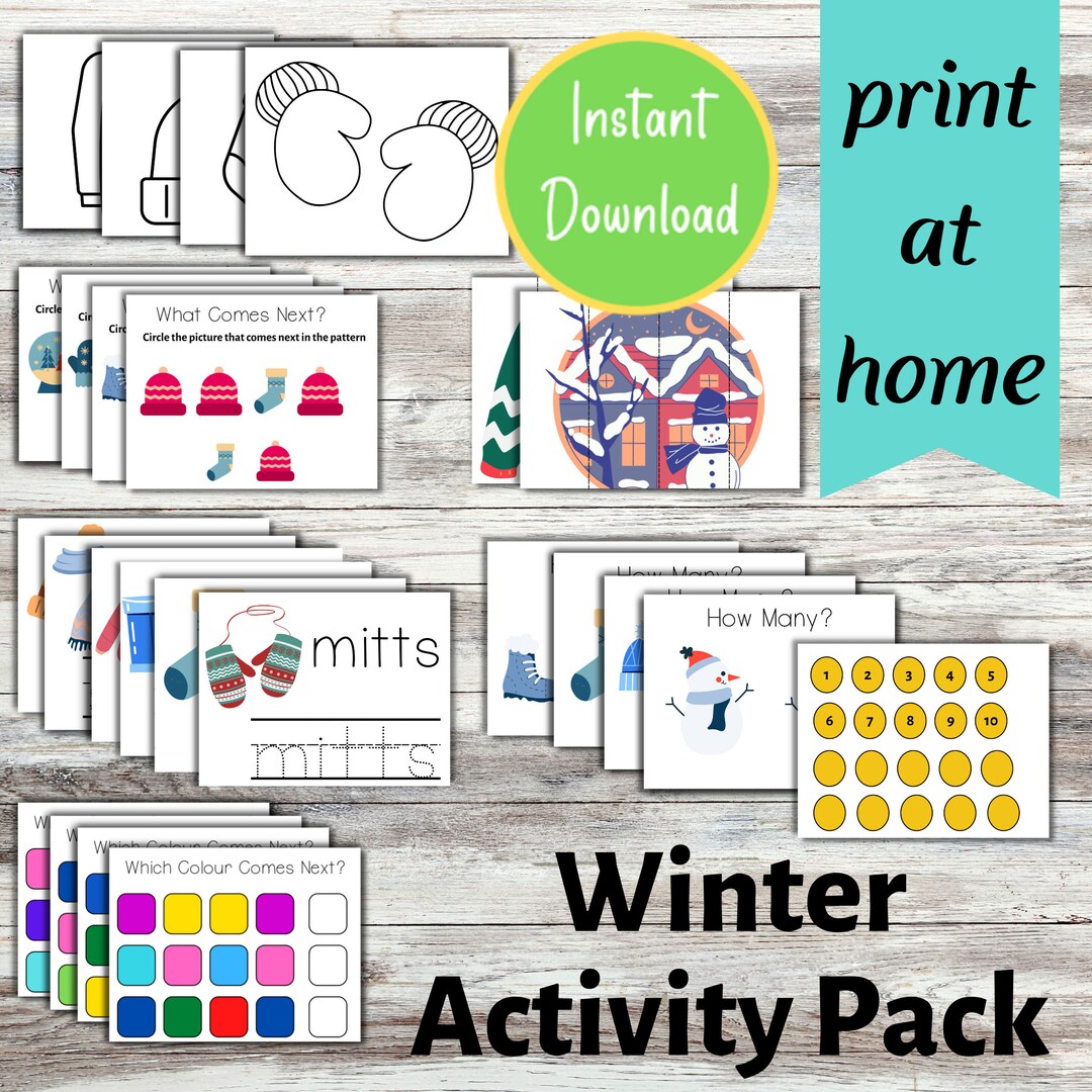Winter Theme Activity Pack, Circle Time, Prek, Kindergarten, Homeschool ...