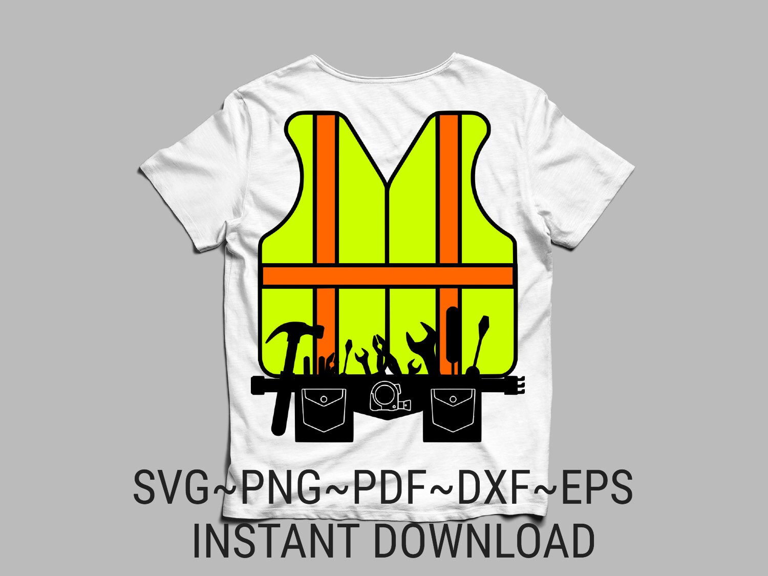 SVG CONSTRUCTION VEST Png Pdf Eps Dxf Construction Vest - Etsy