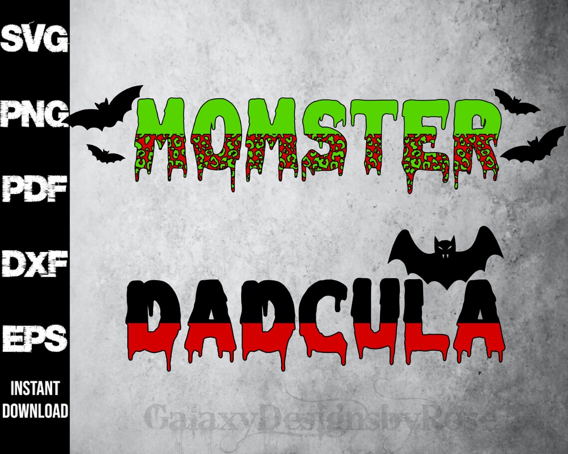SVG MOMSTER and DADCULA Png Pdf Dxf Eps Momster Svg - Etsy