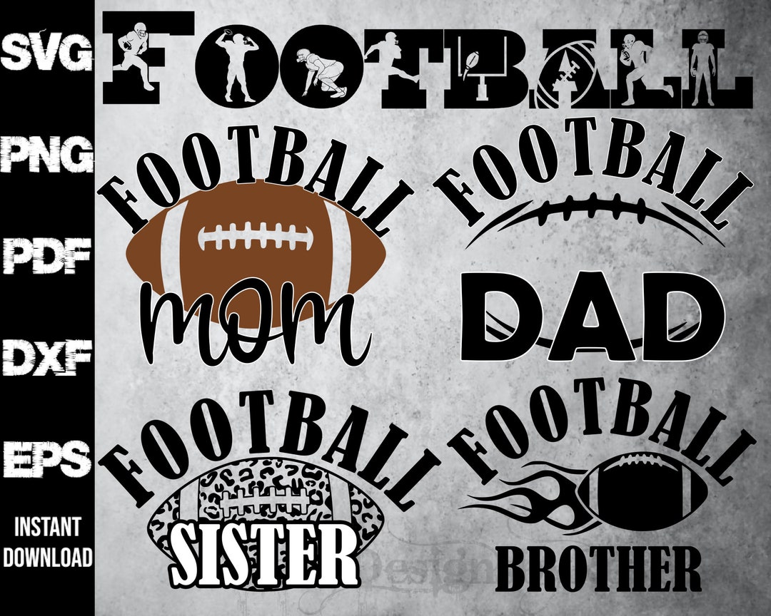 SVG Football Family Shirts, Png, Pdf, Dxf, Eps, Football Mom Svg ...