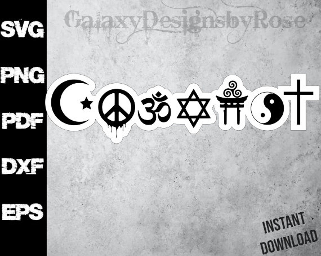 SVG COEXIST Png, Pdf, Dxf, Eps, Coexist Sticker Decal, Iron On, Coexist ...