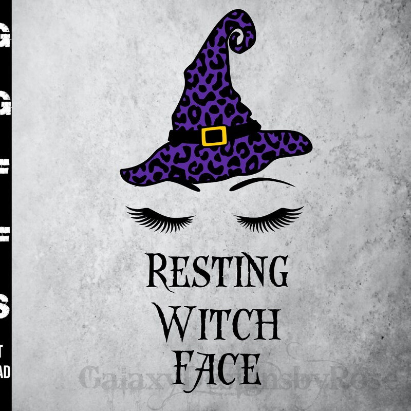 Resting Witch Face Svg - Etsy
