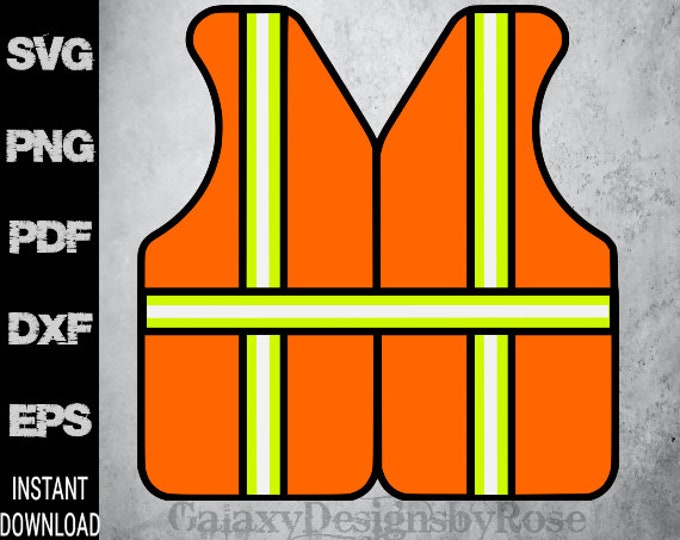 Safety Vest Svg, Safety Vest Clipart, Construction Svg, Safety Vest Cut ...