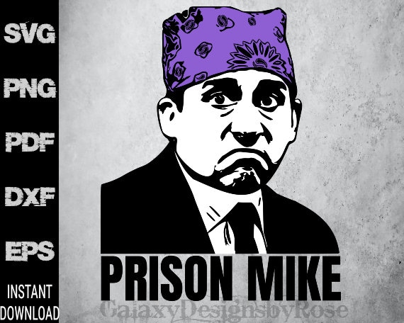 SVG PRISON MIKE Png Pdf Eps Dxf the Office Inspired | Etsy
