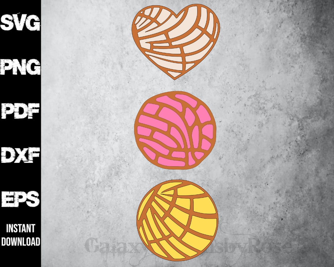 SVG Concha, Png, Pdf, Dxf, Eps, Concha's Inspired Mexican Bread SVG ...