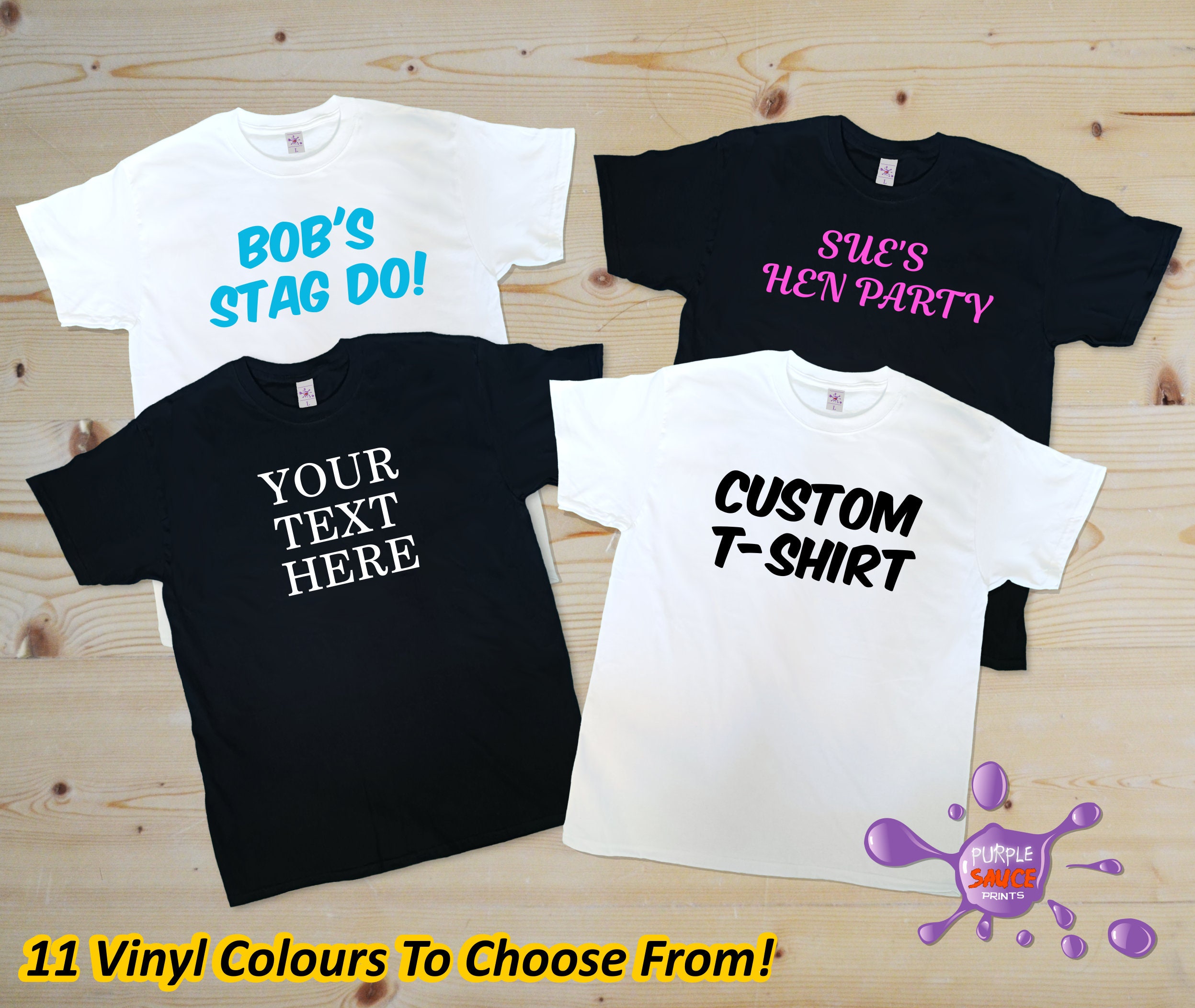 Personalised Custom T Shirts For Hen Do Stag Do Holidays Etsy
