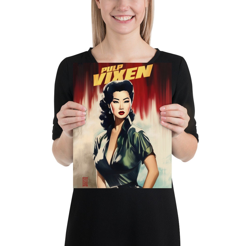 Pulp Vixen Jade Retro Pop Art Poster Print - Etsy
