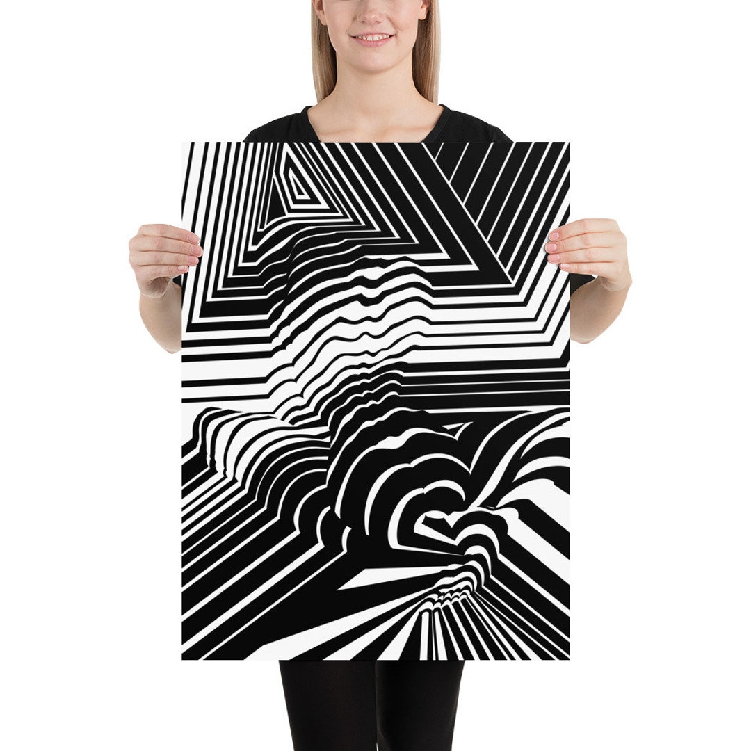 Body Lines of A Lady Optical Illusion Poster - Etsy