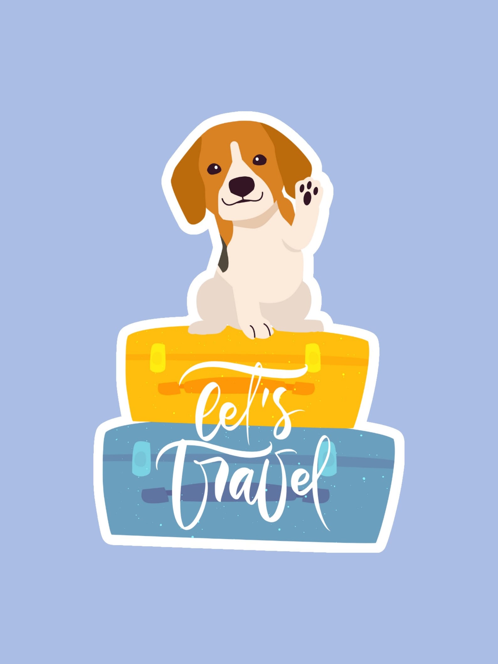 Dog Travel Sticker Pet Sticker Travel Buddy Travel Sticker - Etsy