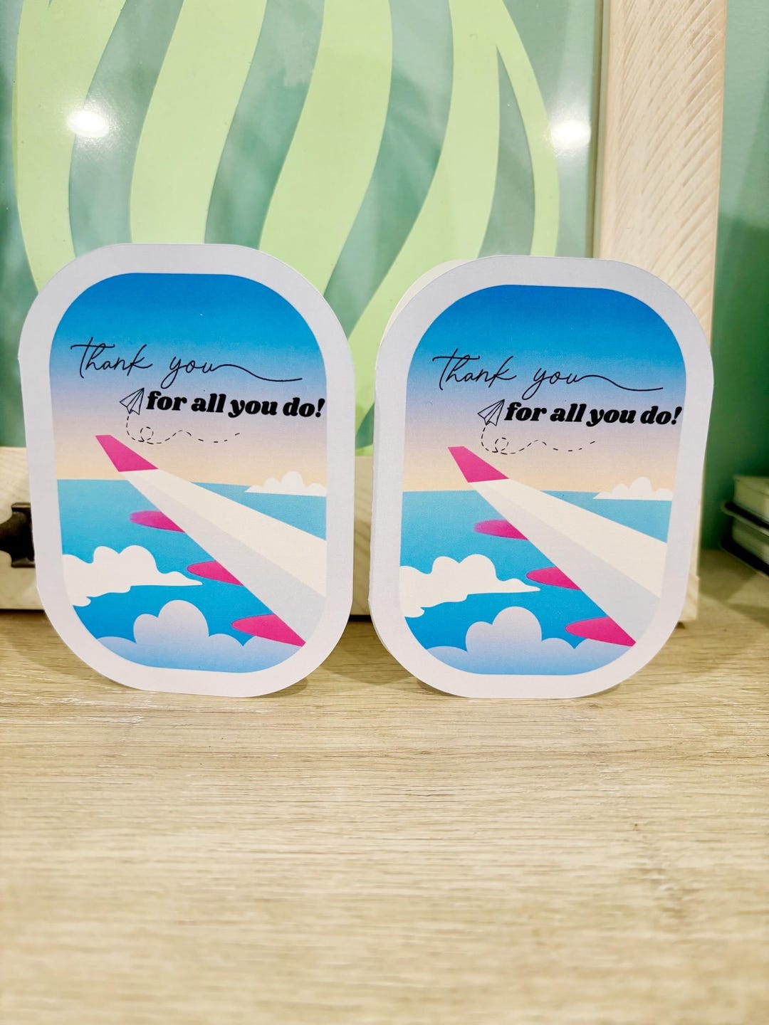 Flight Attendant Thank You Card, Flight Crew Thank You Card, Airplane ...