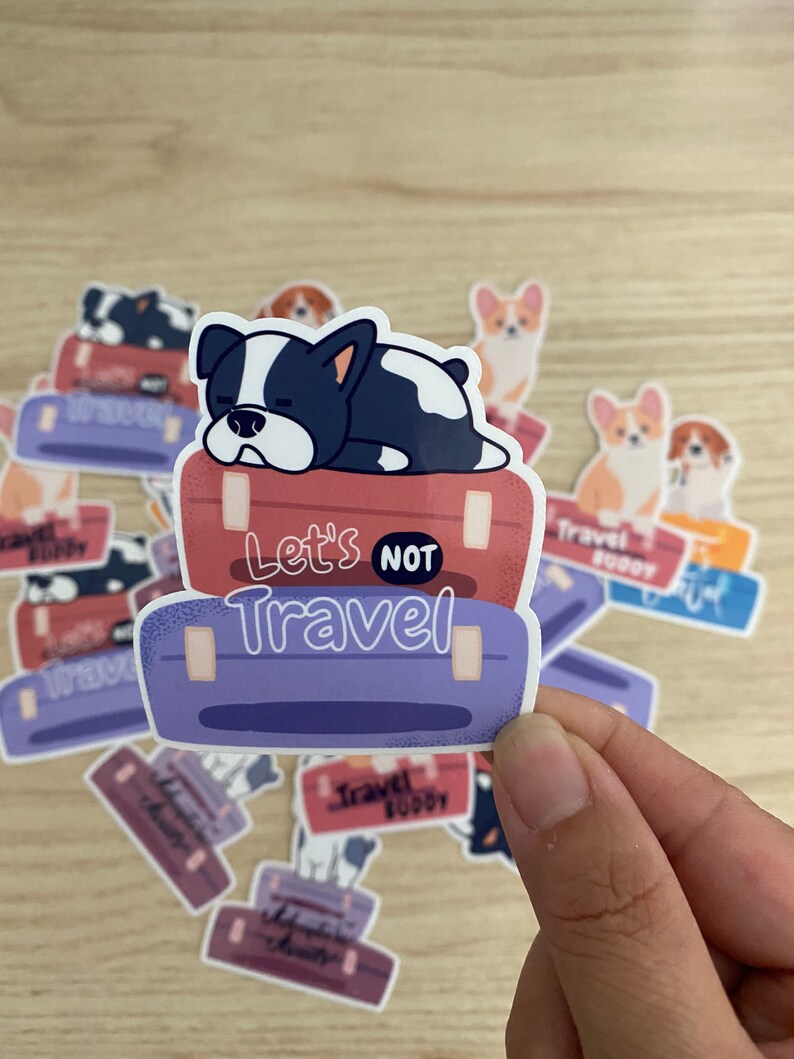 Dog Travel Sticker Pet Sticker Travel Buddy Travel Sticker - Etsy