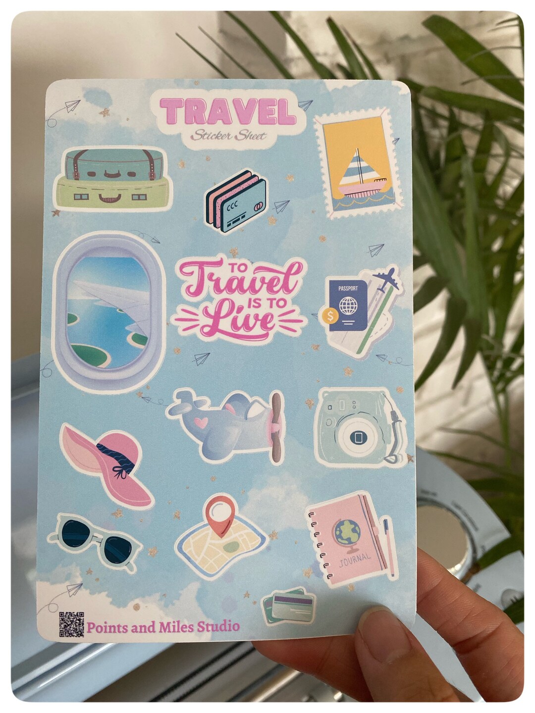 Travel Sticker Sheet 4 X 6 Inch, Points and Miles. Credit Card Lingo ...