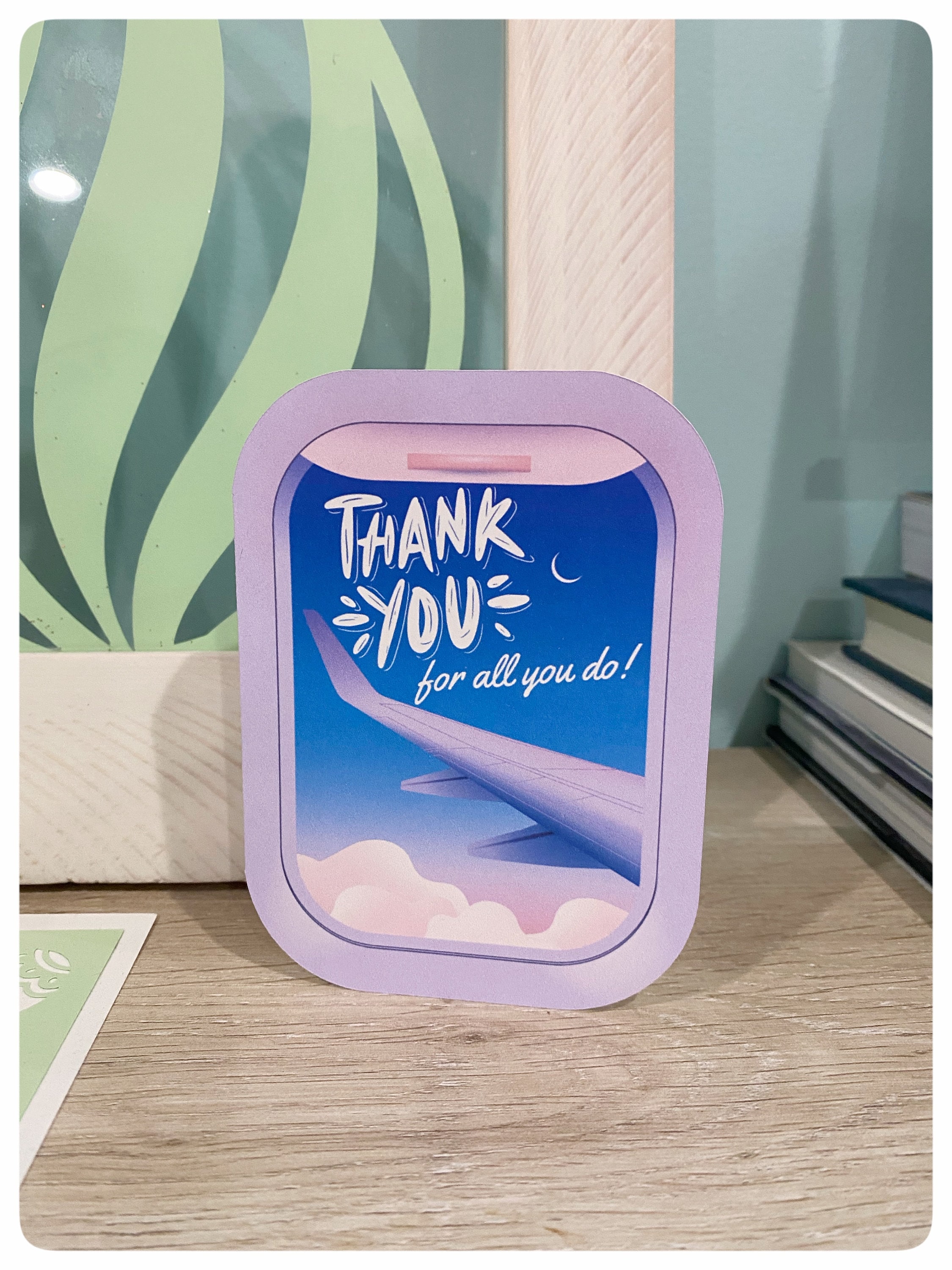 Flight Attendant Thank You Card, Flight Crew Thank You Card, Airplane ...