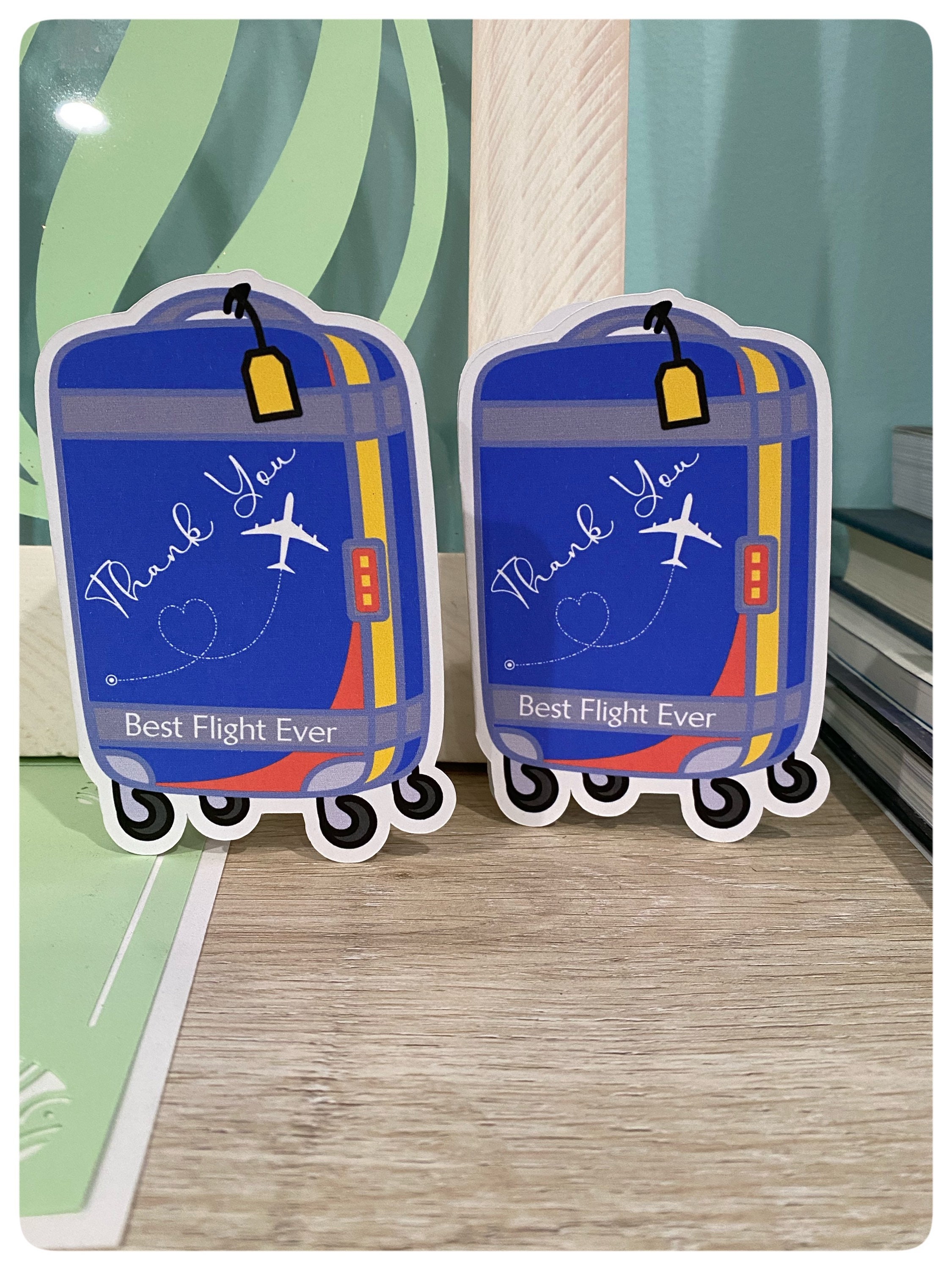 Flight Attendant Thank You Card, Flight Crew Thank You Card, Gift Card ...