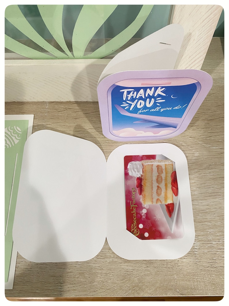 Flight Attendant Thank You Card, Flight Crew Thank You Card, Airplane ...