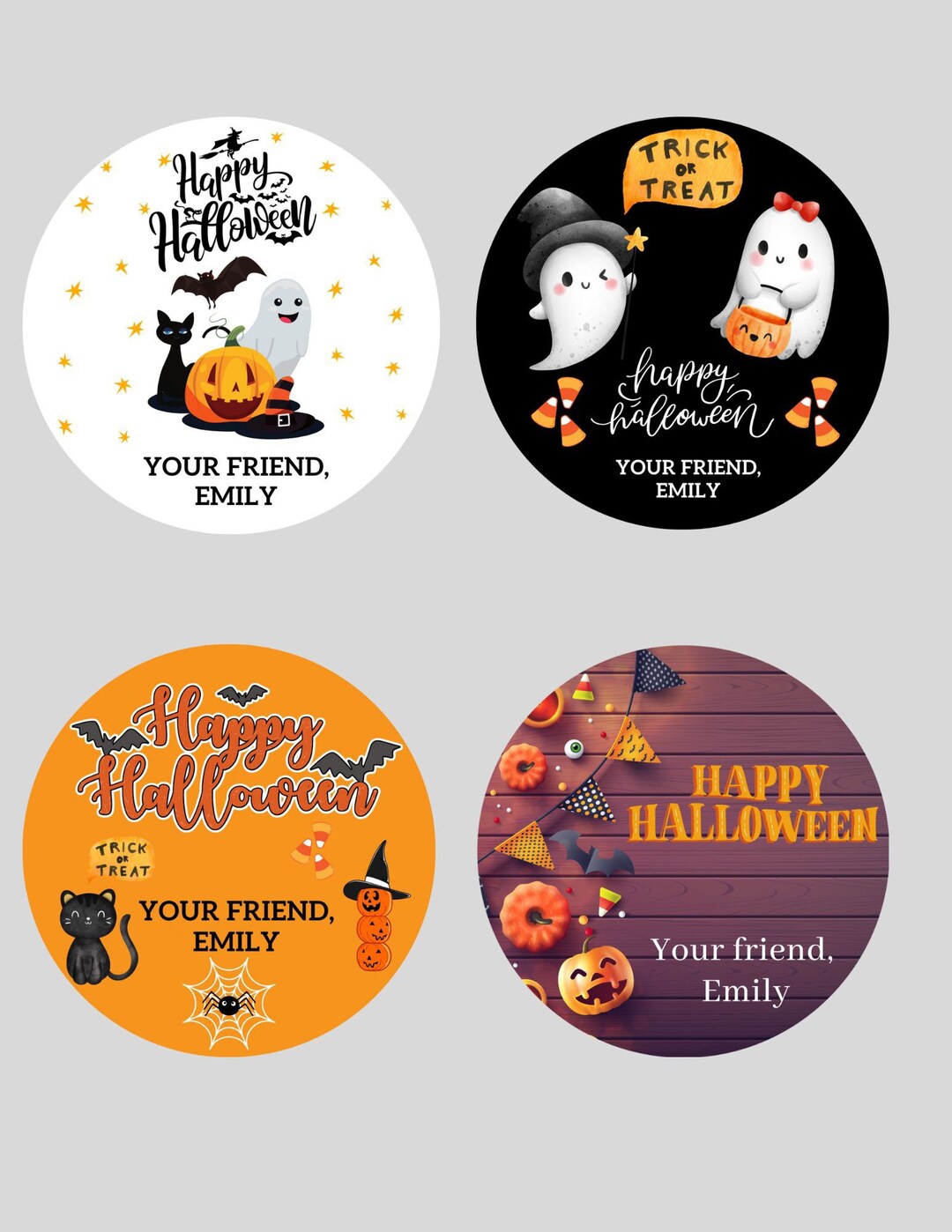 Personalized Halloween Sticker/label/tag 20 Stickers 2 Inches - Etsy