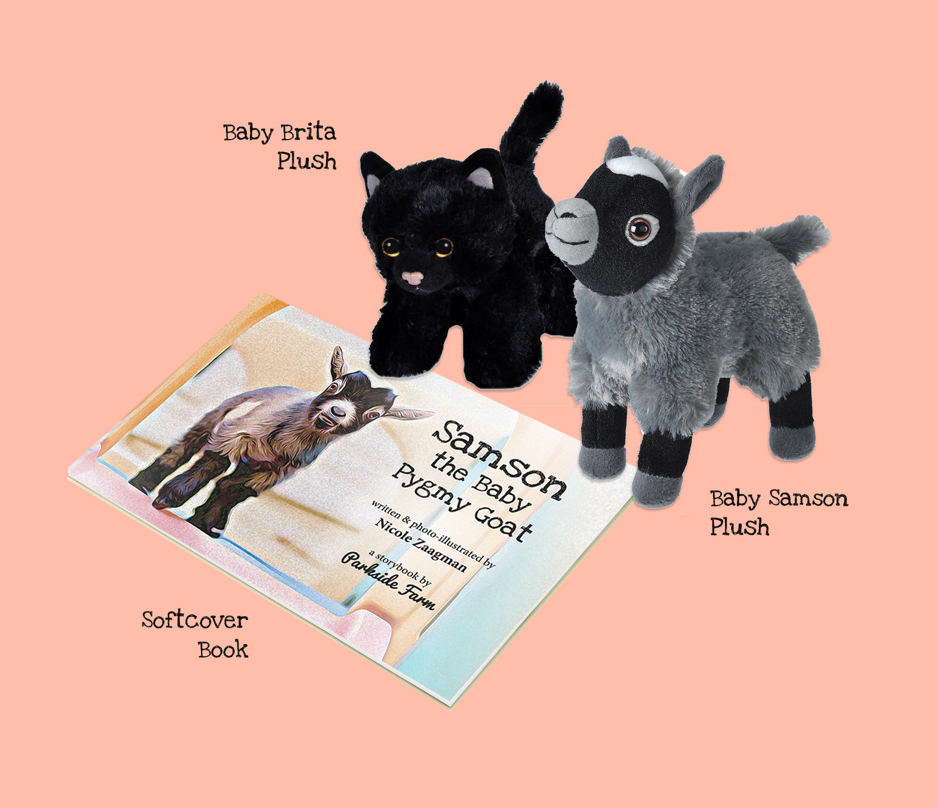 Samson the Baby Pygmy Goat Storybook & Plushie Characters - Etsy