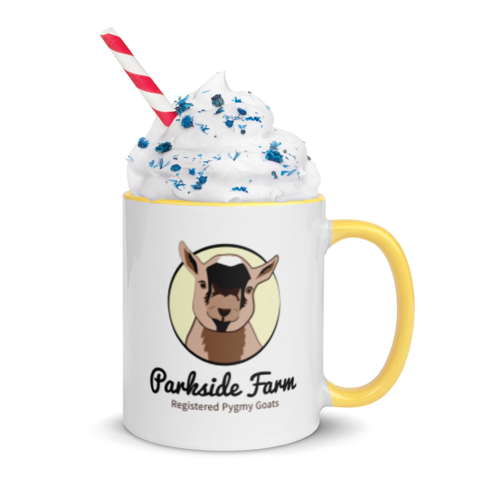 Parkside Farm Blue Stella Sunflower Pygmy Goat Mug - Etsy
