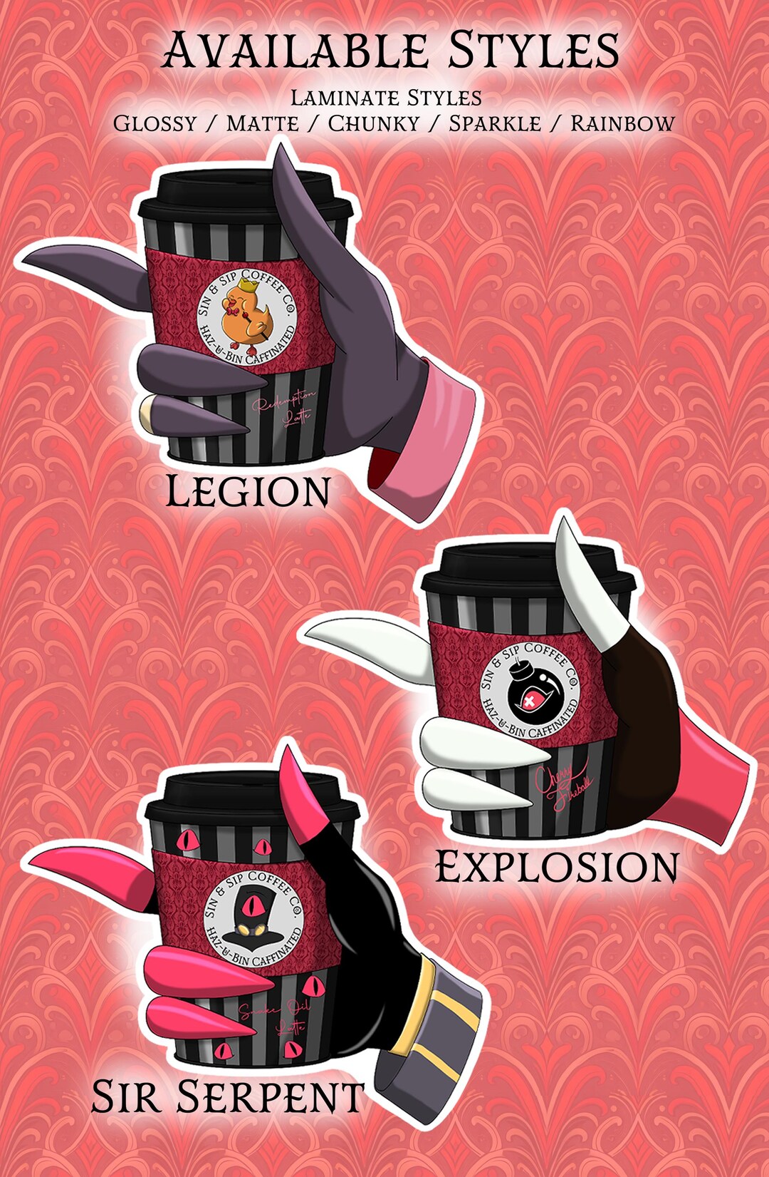 Sin N Sip Coffee Extras Set - Etsy