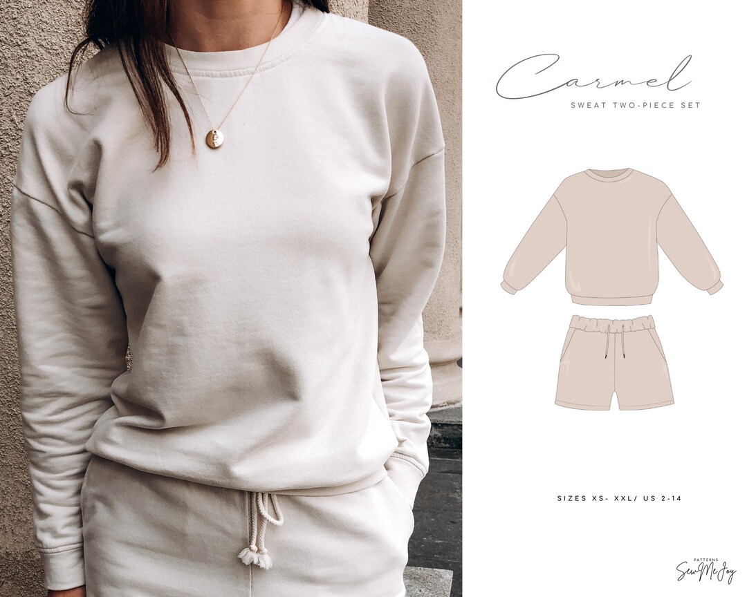 Sweat Set Sewing Pattern, Two Piece Casual Lounge Set - Etsy