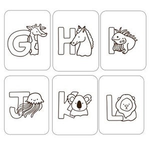 Animal Alphabet A-Z Coloring Pages - Etsy