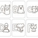 Animal Alphabet A-Z Coloring Pages - Etsy