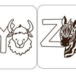 Animal Alphabet A-Z Coloring Pages - Etsy