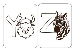 Animal Alphabet A-Z Coloring Pages - Etsy