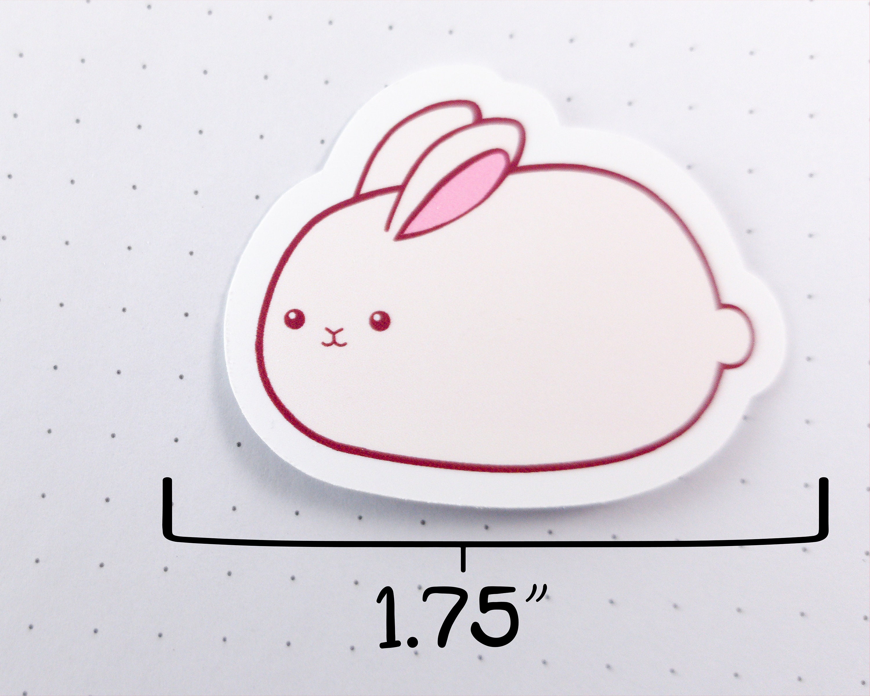 Bunny Sticker Cute Matte Vinyl Stickers Laptop Sticker | Etsy