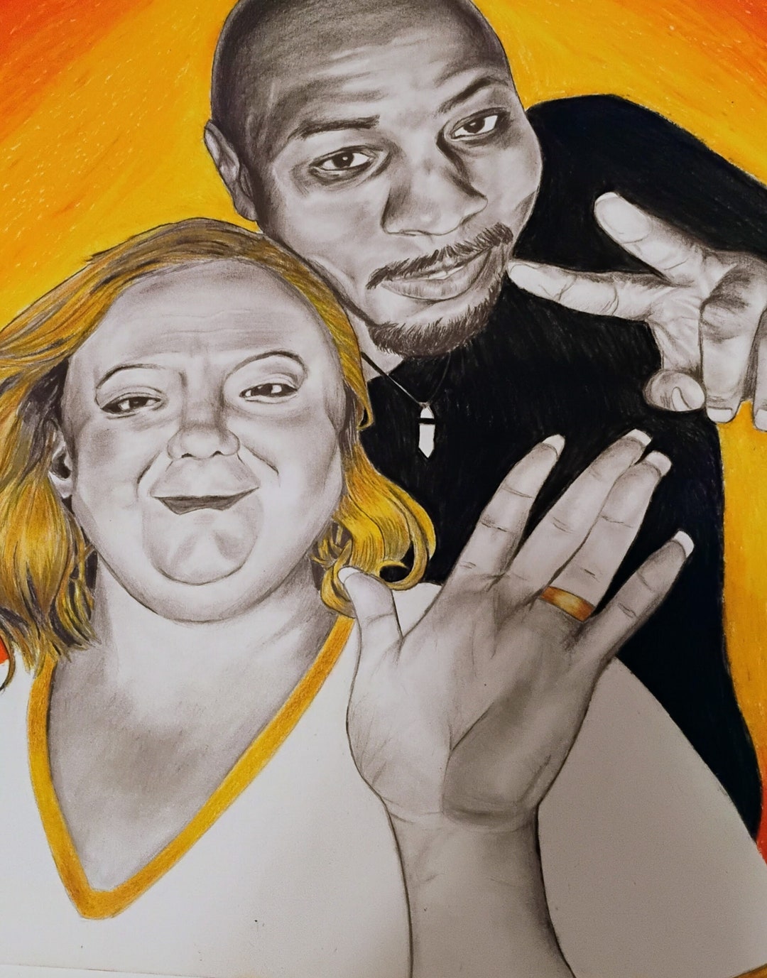 Custom Hand Drawn Portraits of Passed Loved Ones - Graphite Drawing ...