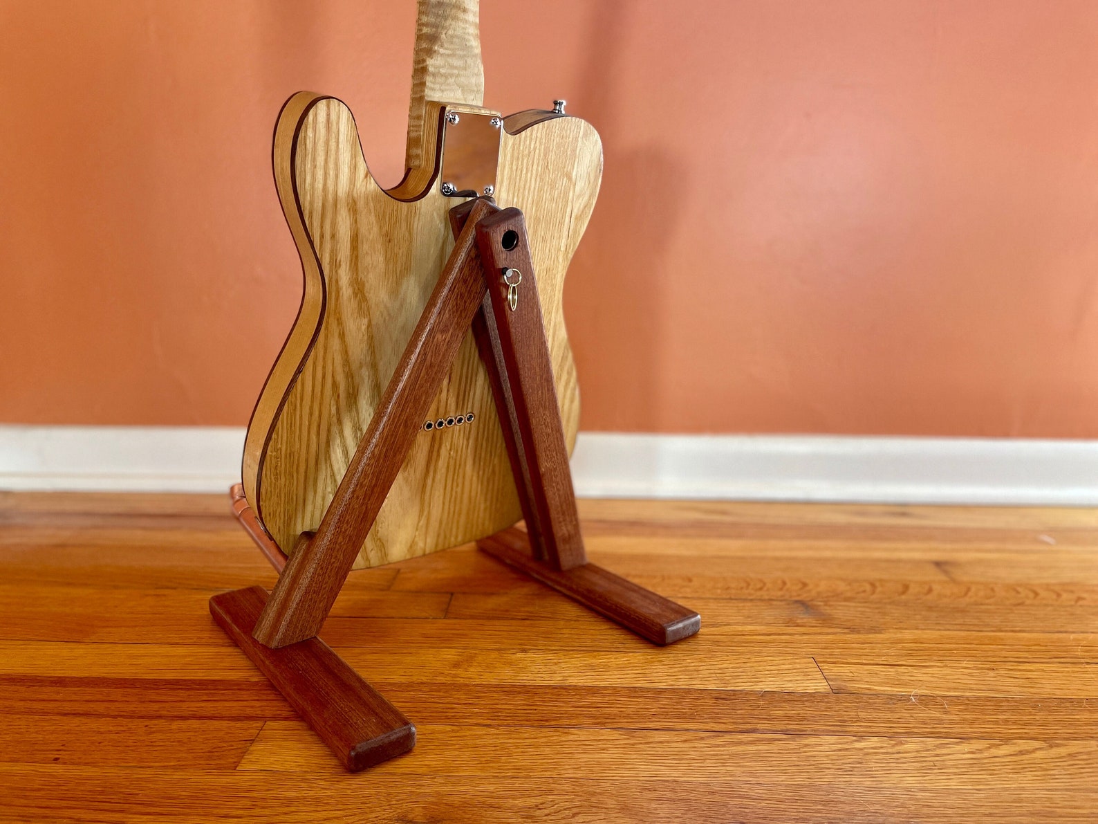Acoustic/electric Guitar Stand Mahogany Gift Idea Handmade - Etsy