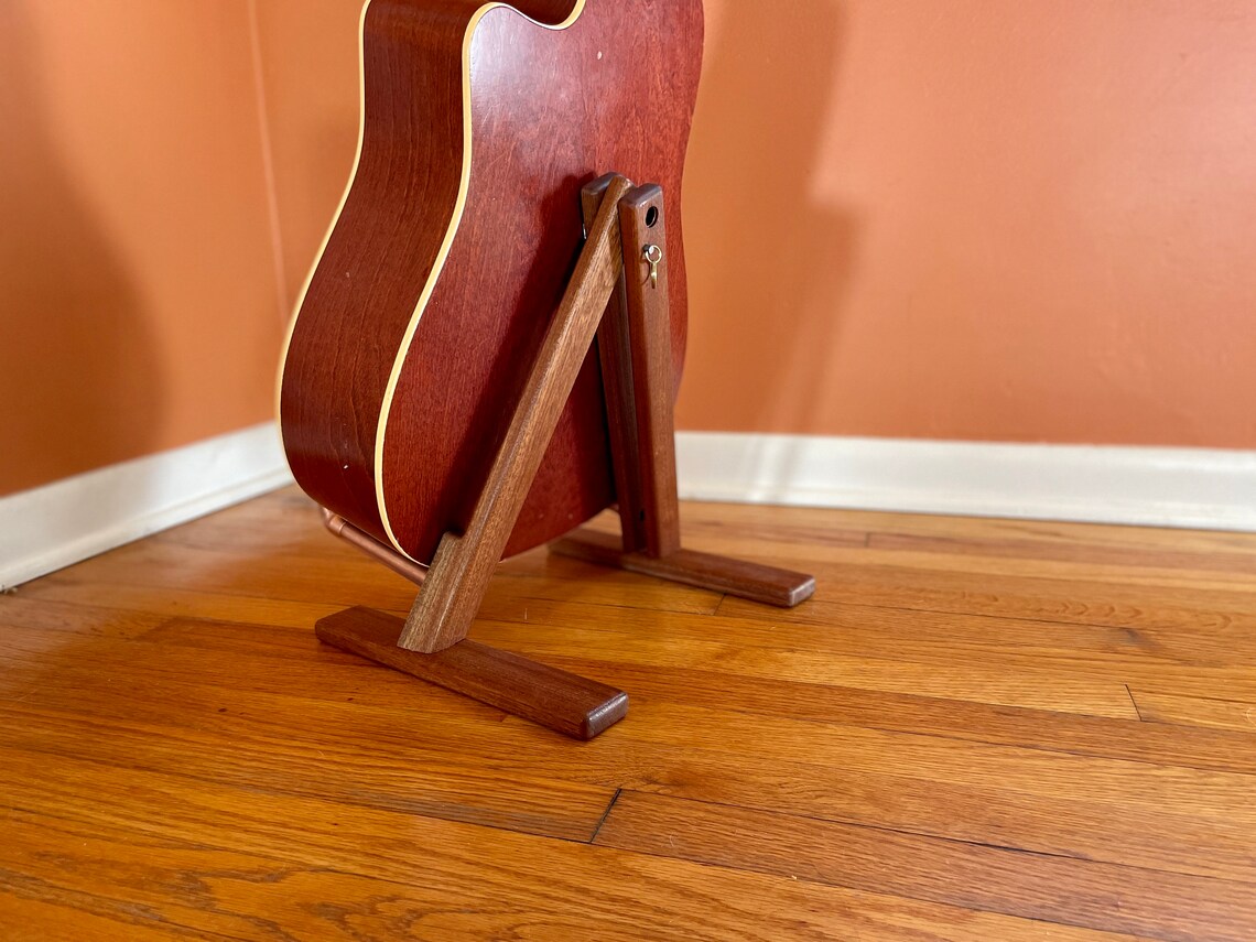 Acoustic/electric Guitar Stand Mahogany Gift Idea Handmade - Etsy
