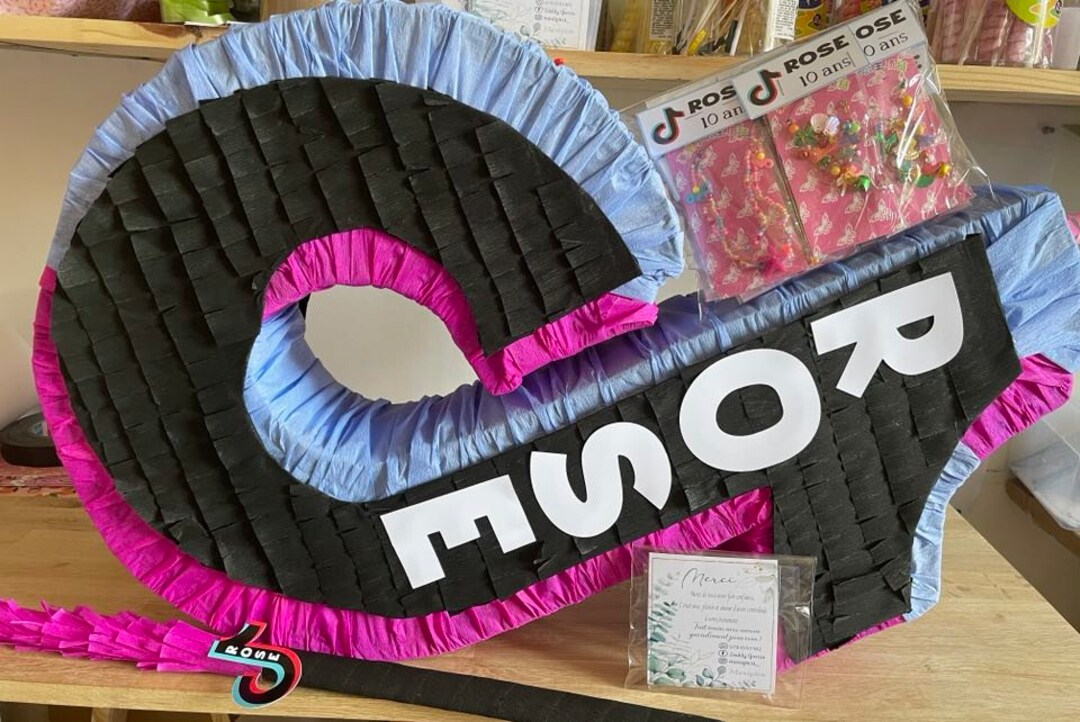 High-quality Personalized Tiktok Piñata, With Name Inscription and a ...