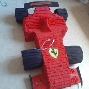 Pinata Ferrari Racing Car, Wooden Stick Included, Birthday Pinata ...