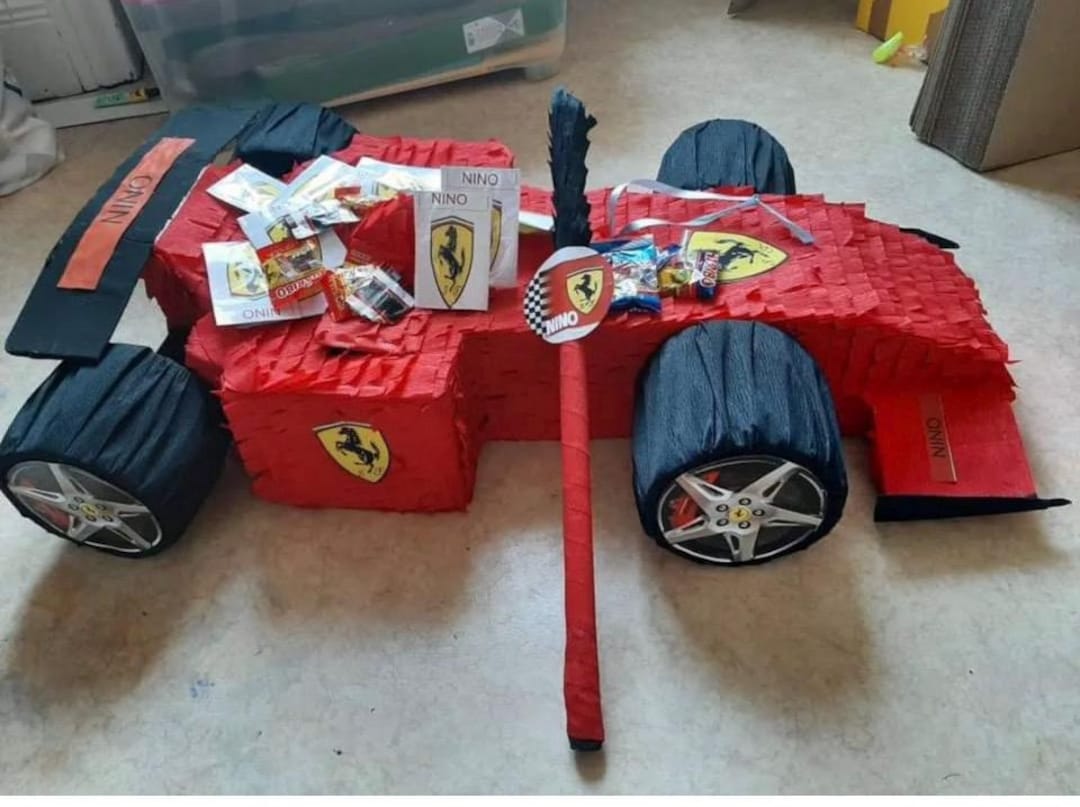 Ferrari Pinata, 3D Effect, Wooden Stick Included, Birthday Pinata ...