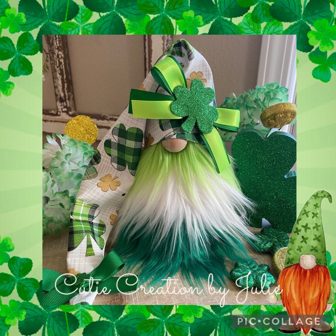 St. Patrick’s Day Gnome, St. Paddy’s Day, Irish Gnome, Handmade Gnome ...