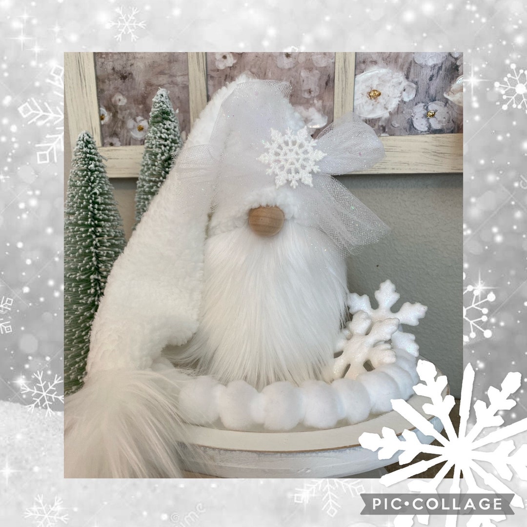 Fluffy White Snowflake Christmas Gnome Winter Gnome Seasonal - Etsy