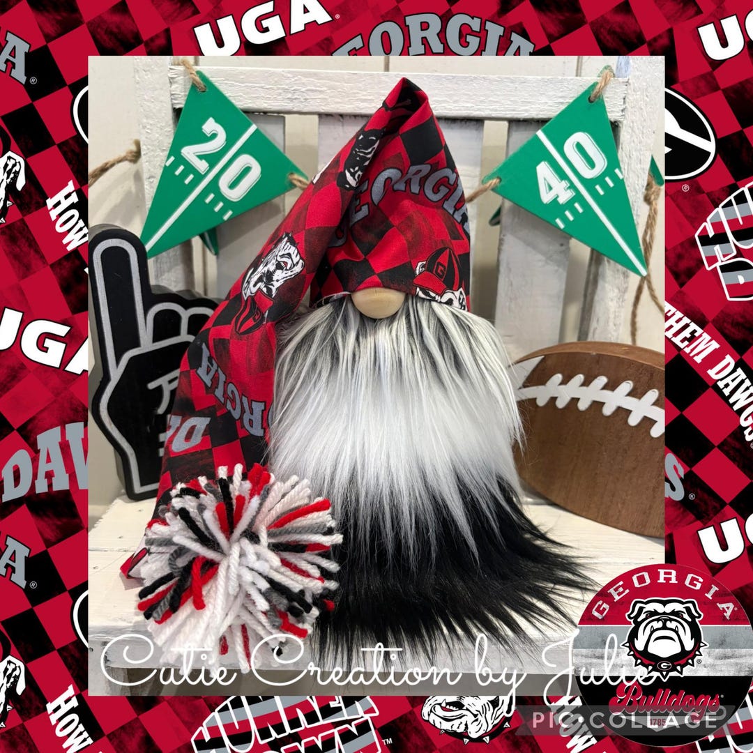 University of Georgia Bulldogs Football Gnome, Georgia Bulldogs Decor ...