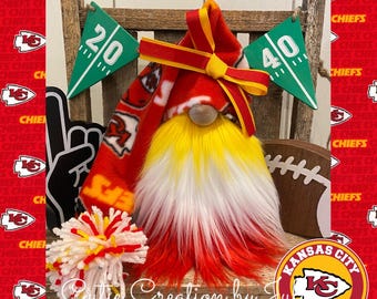 Kansas City Chiefs Gnome, NFL Gnome, Chiefs Kingdom, Tier Tray Decor ...