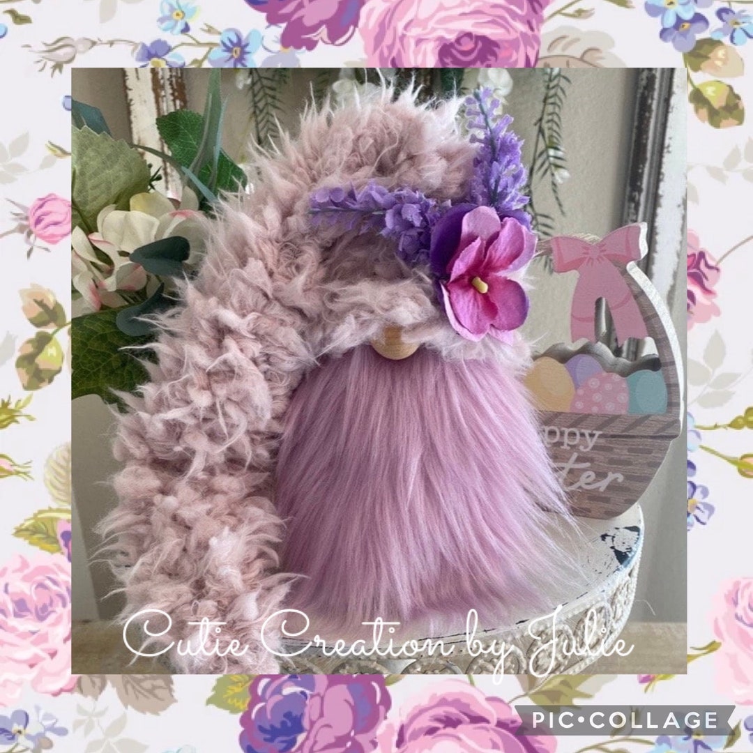 Lavender Flower Gnome, Spring Gnome, Handmade Gnome, Spring/easter ...