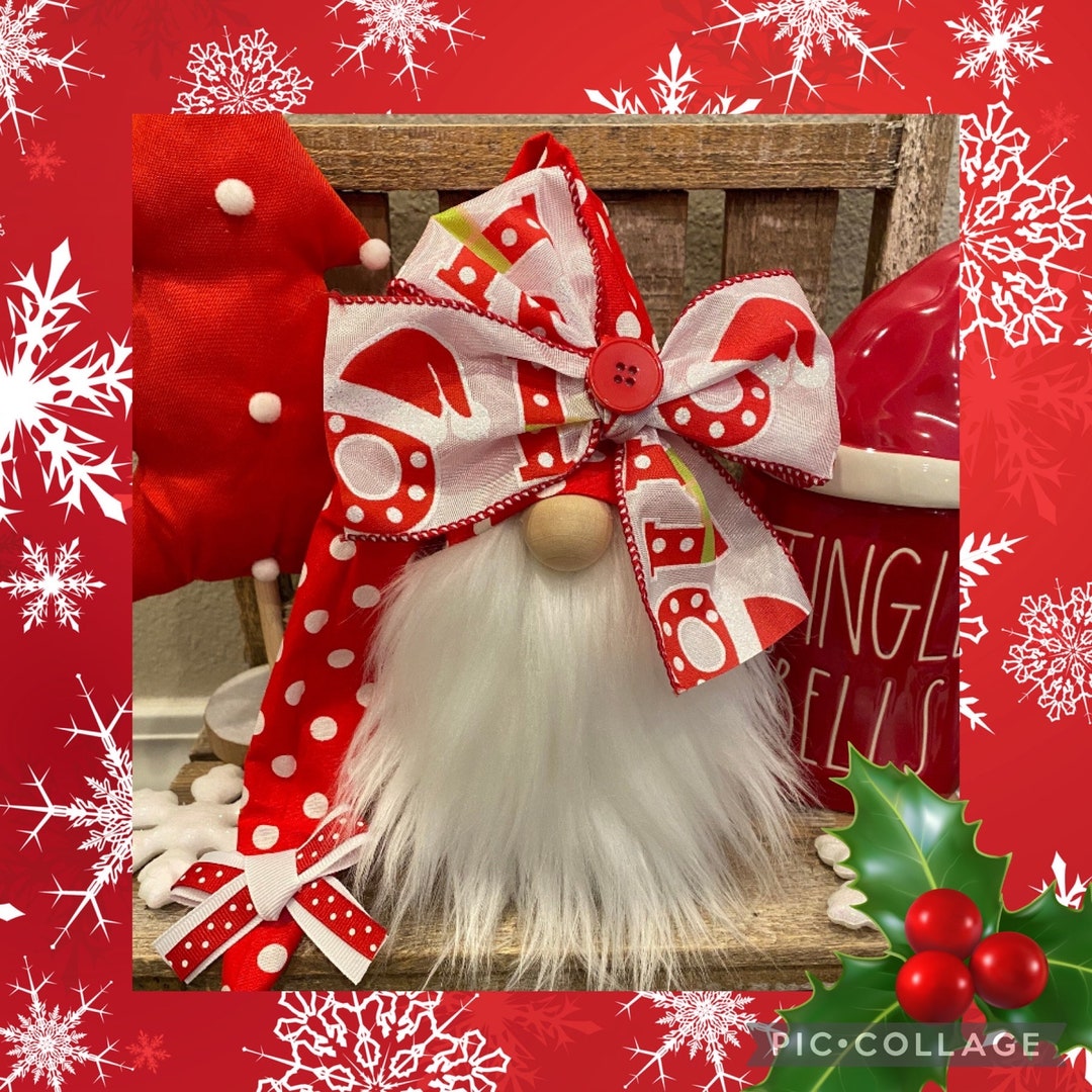 Ho Ho Ho Christmas Gnome, Handmade Gnome, Christmas Tier Tray Decor ...