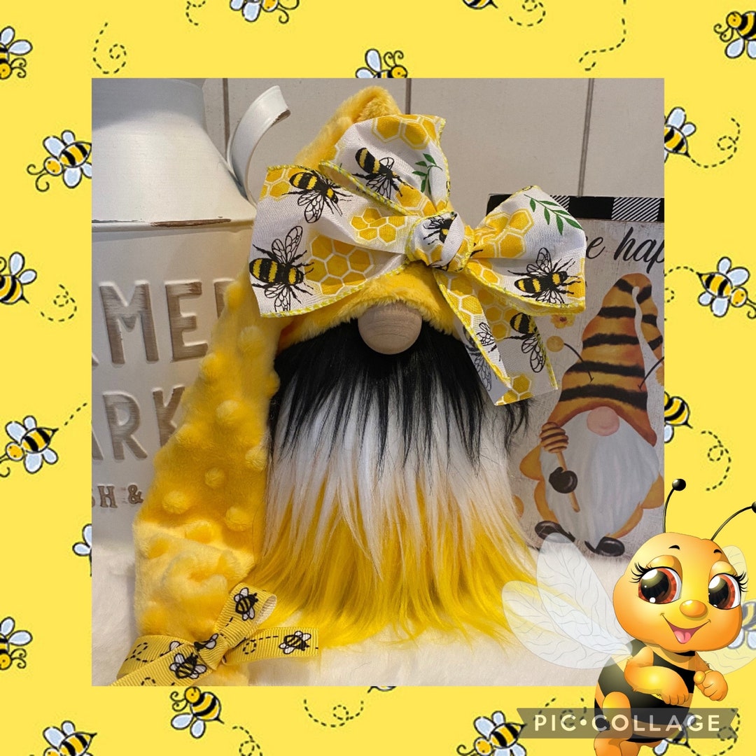 Bee Gnome, Bee Tier Tray Decor, Bee Decoration, Summer Gnome, Tomte ...