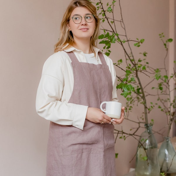 Natural Linen Apron - Etsy